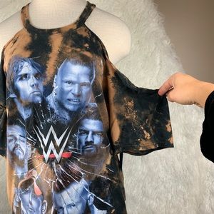 WWE | Tops | Wwe Wrestling Open Back Cold Shoulder Tee | Poshmark
